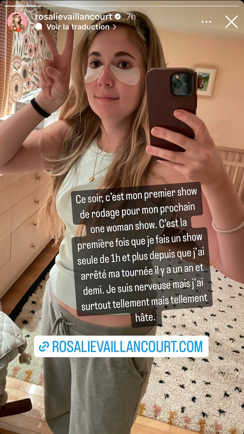 Rosalie Vaillancourt se prépare pour son premier show de rodage et ça ...